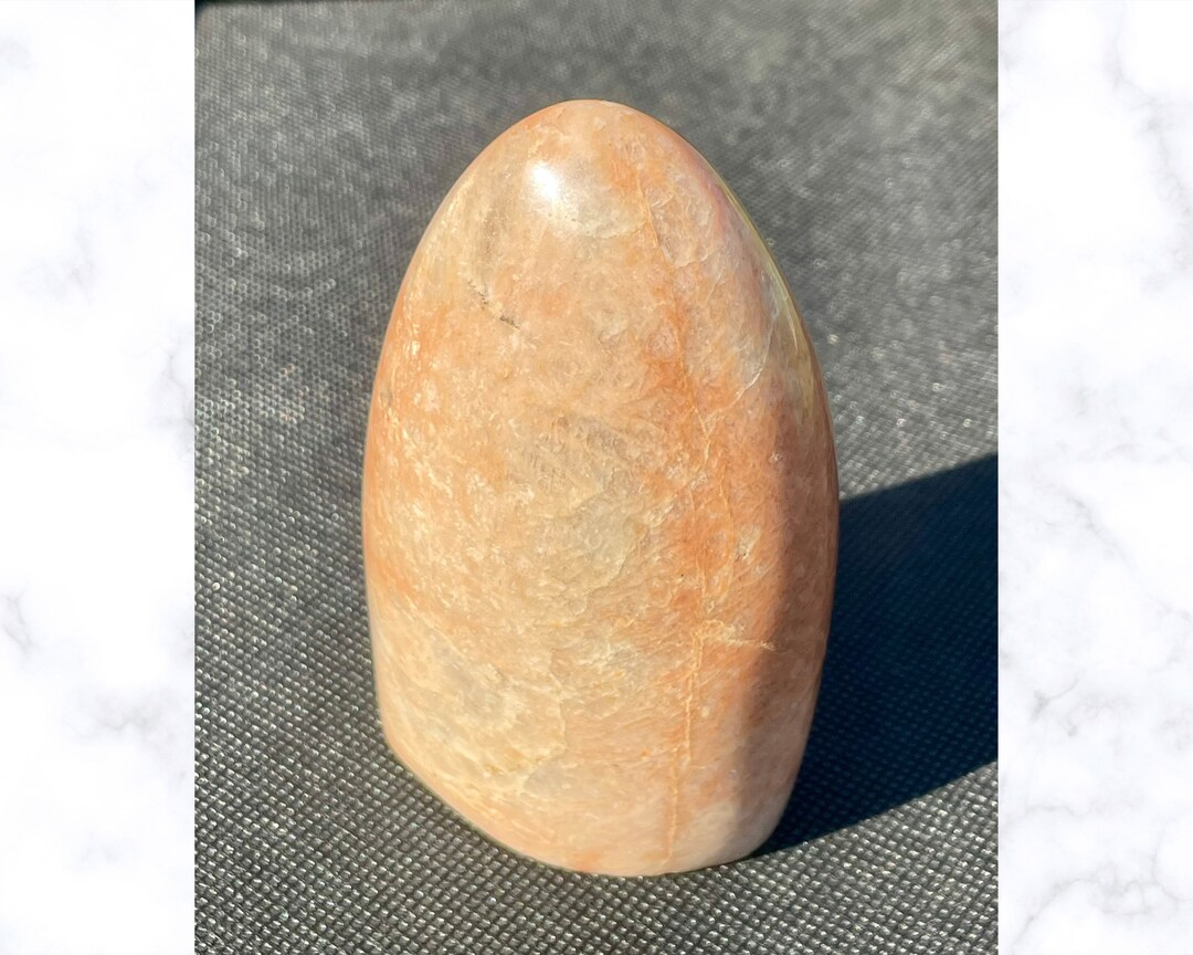 Sunstone Freeform-peach Sunstone Freeform-freeform Crystals-polished ...