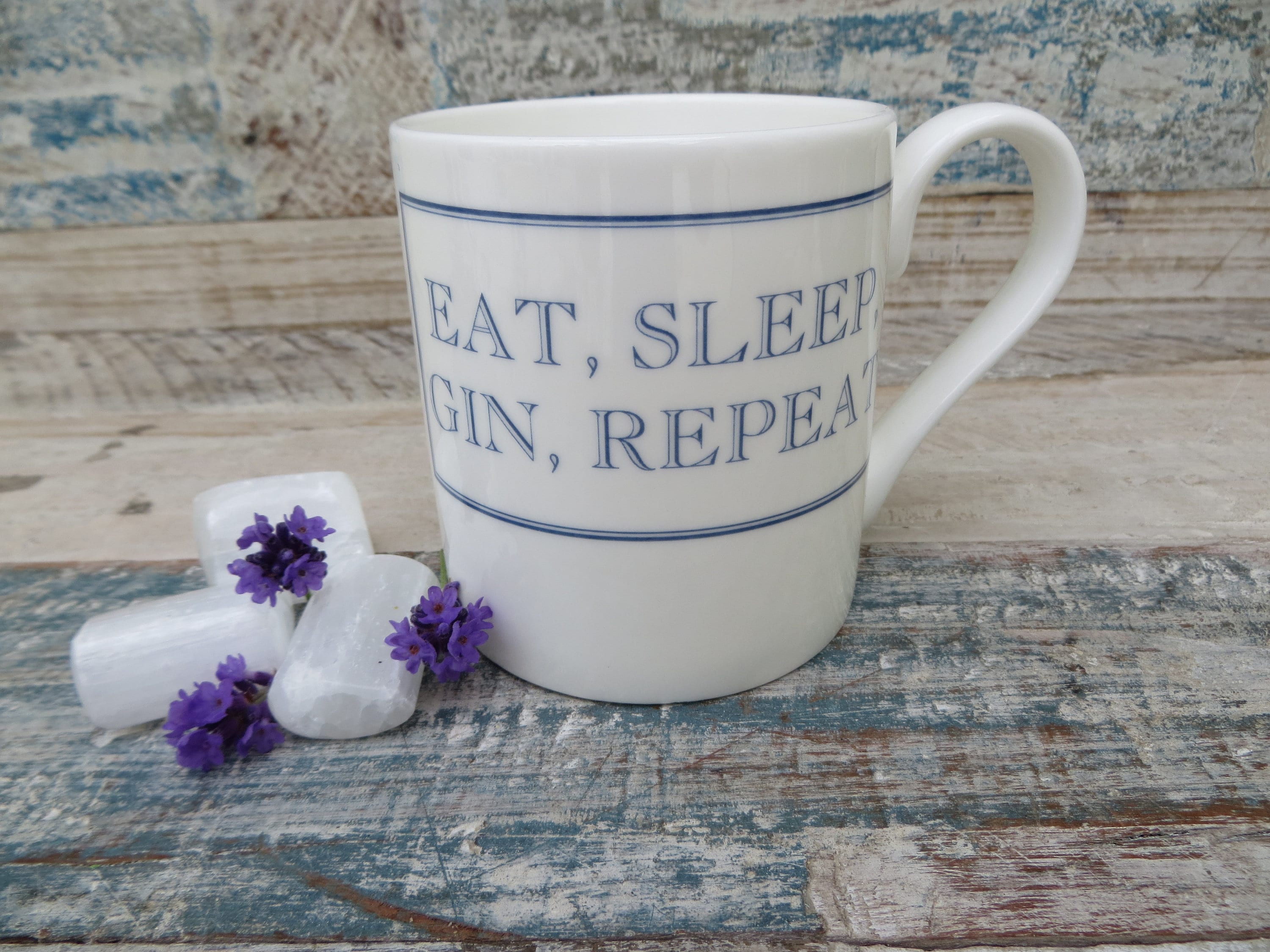 Eat, Sleep, Gin Repeat Bone China Mug - 250ml - Etsy UK