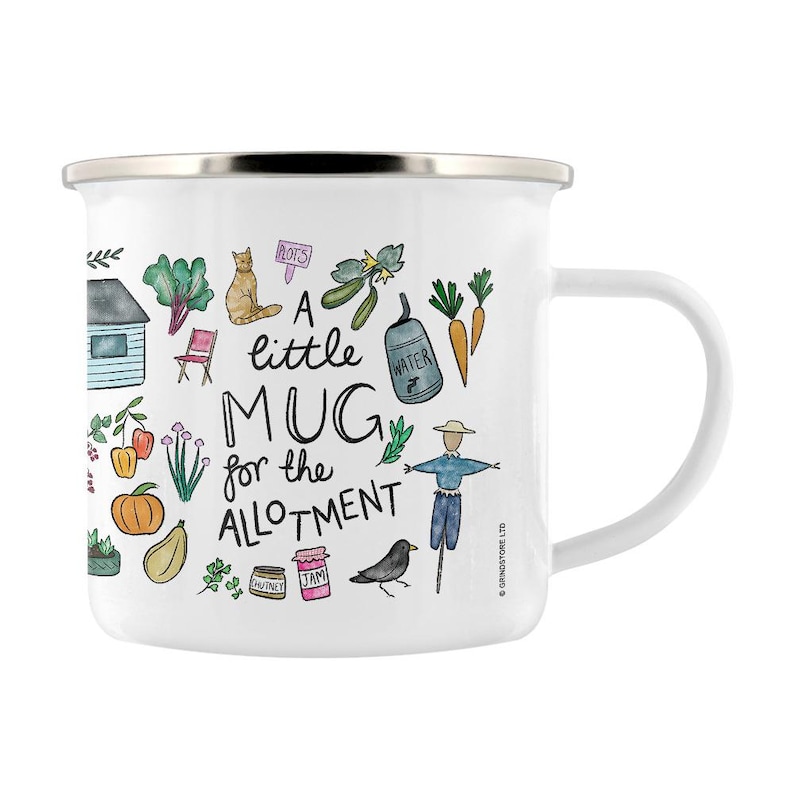 A Little Mug for the Allotment Enamel Mug - Etsy UK
