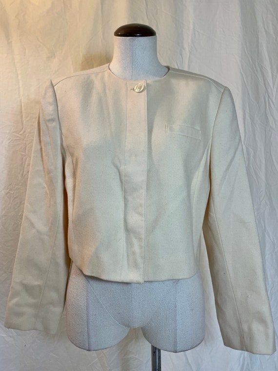 vintage 1980s cream blazer - Gem