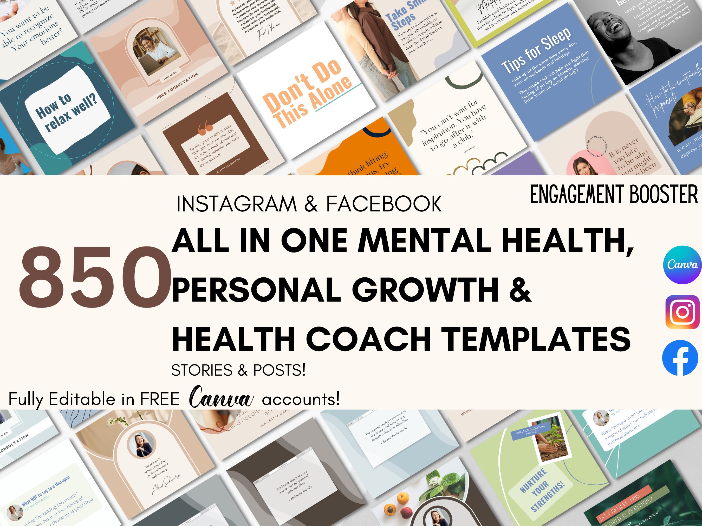 Mental Health Instagram Templates, Mental Health Posts, Mental Health ...