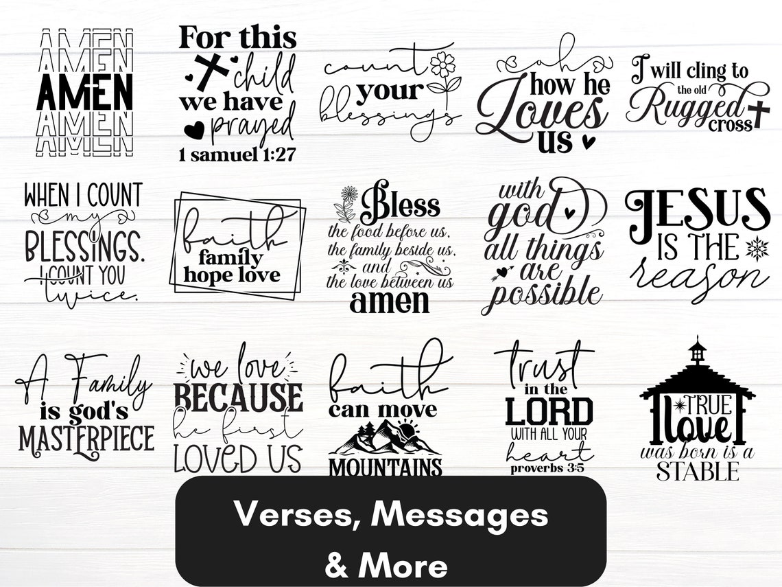 200+ Christian Svg Bundle | Bible Quotes Svg | Bible Verses Svg ...