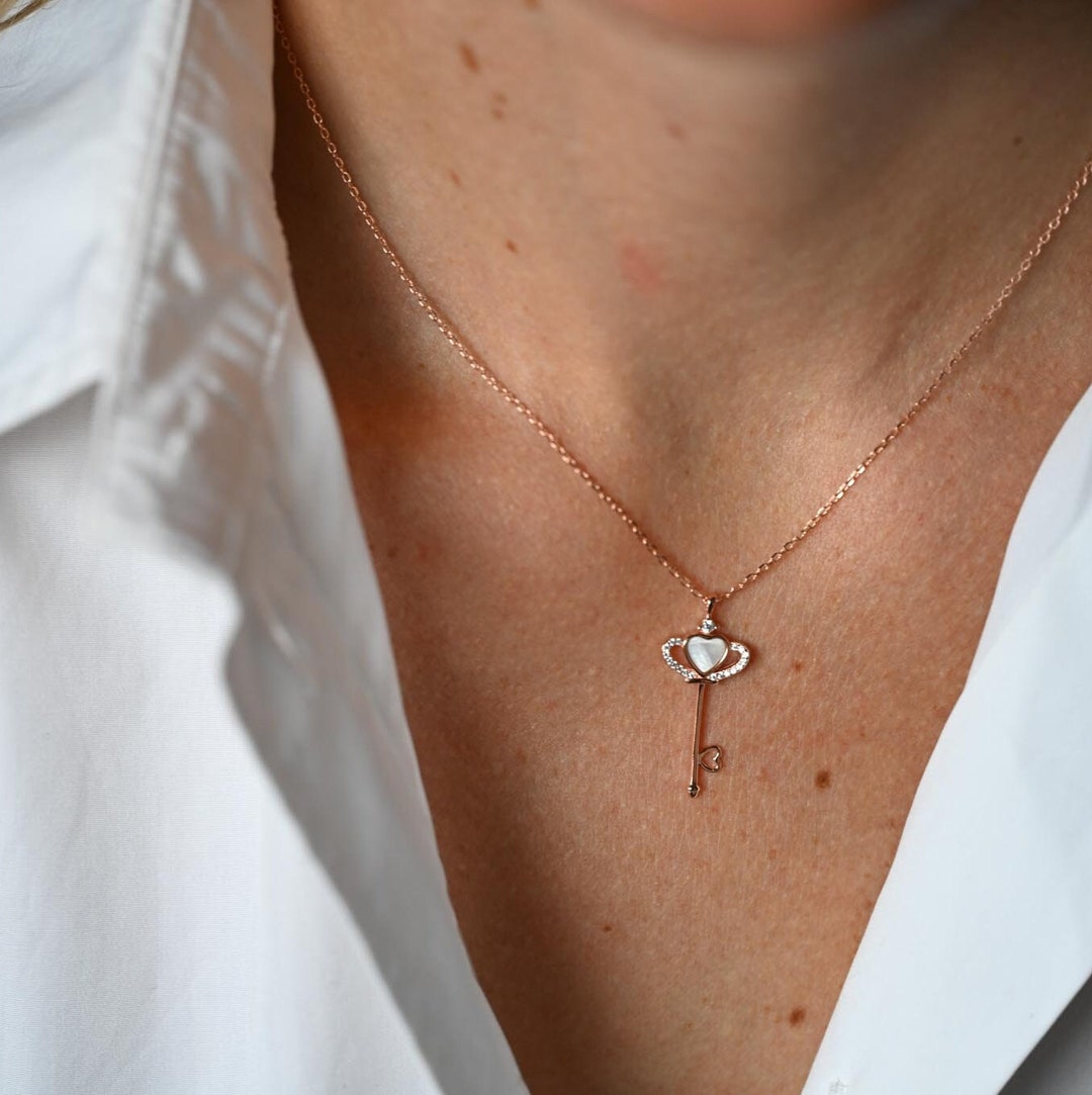 Luxury 925 Sterling Silver or Rose Gold, Victorian Pendant Small ...