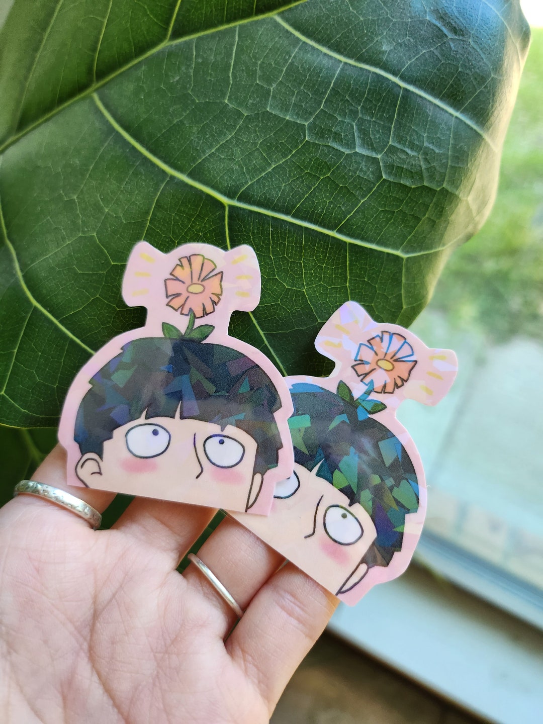 Cute Sparkly Flower Boy Sticker 3 MP Waterproof - Etsy