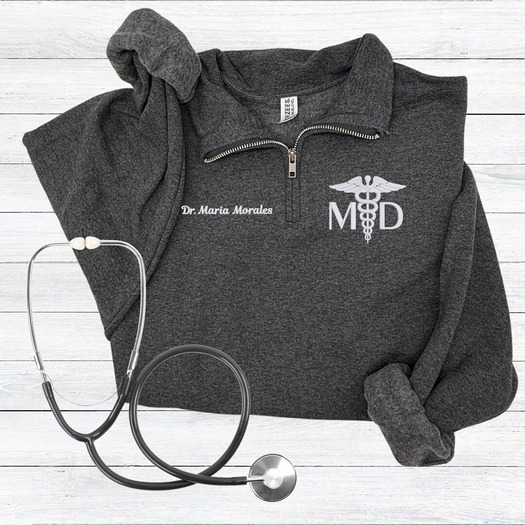 Custom 1/4 Zip Sweater for Nurse, Physician Assistant, Doctor ...