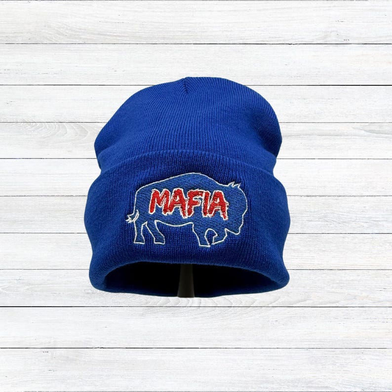 Buffalo Embroidered Beanie, BUF Mafia, Buffalo Football, Mafia Beanie ...