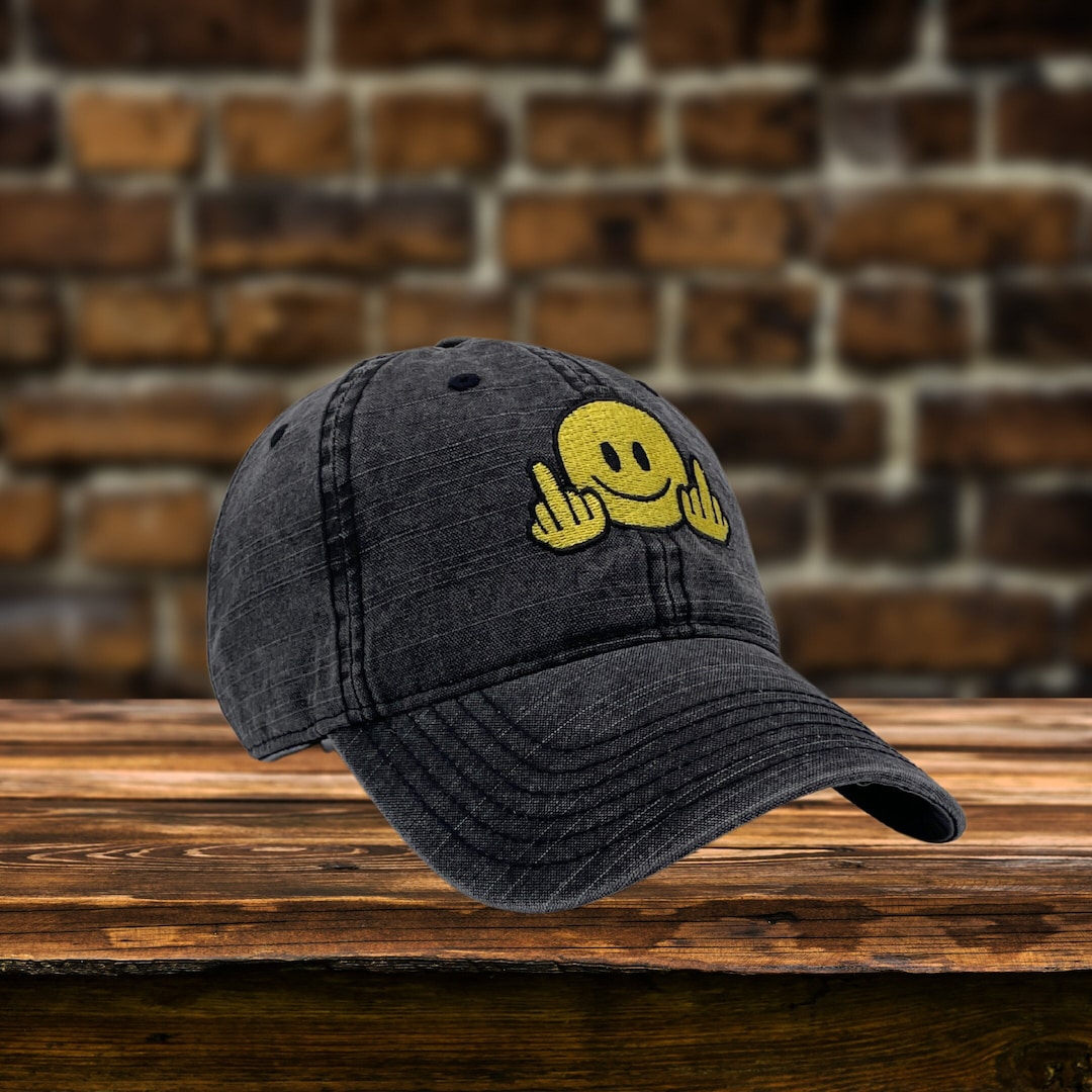 Middle Finger Hat, Smile Face Hat, Funny Hat, Gen X, Birthday Gift ...
