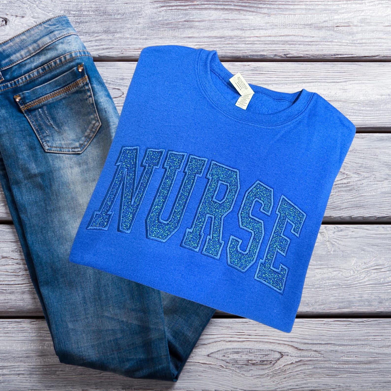 Nurse Sweater, RN Glitter Sweater, RN Sweatshirt, Custom Nurse, Nurse ...