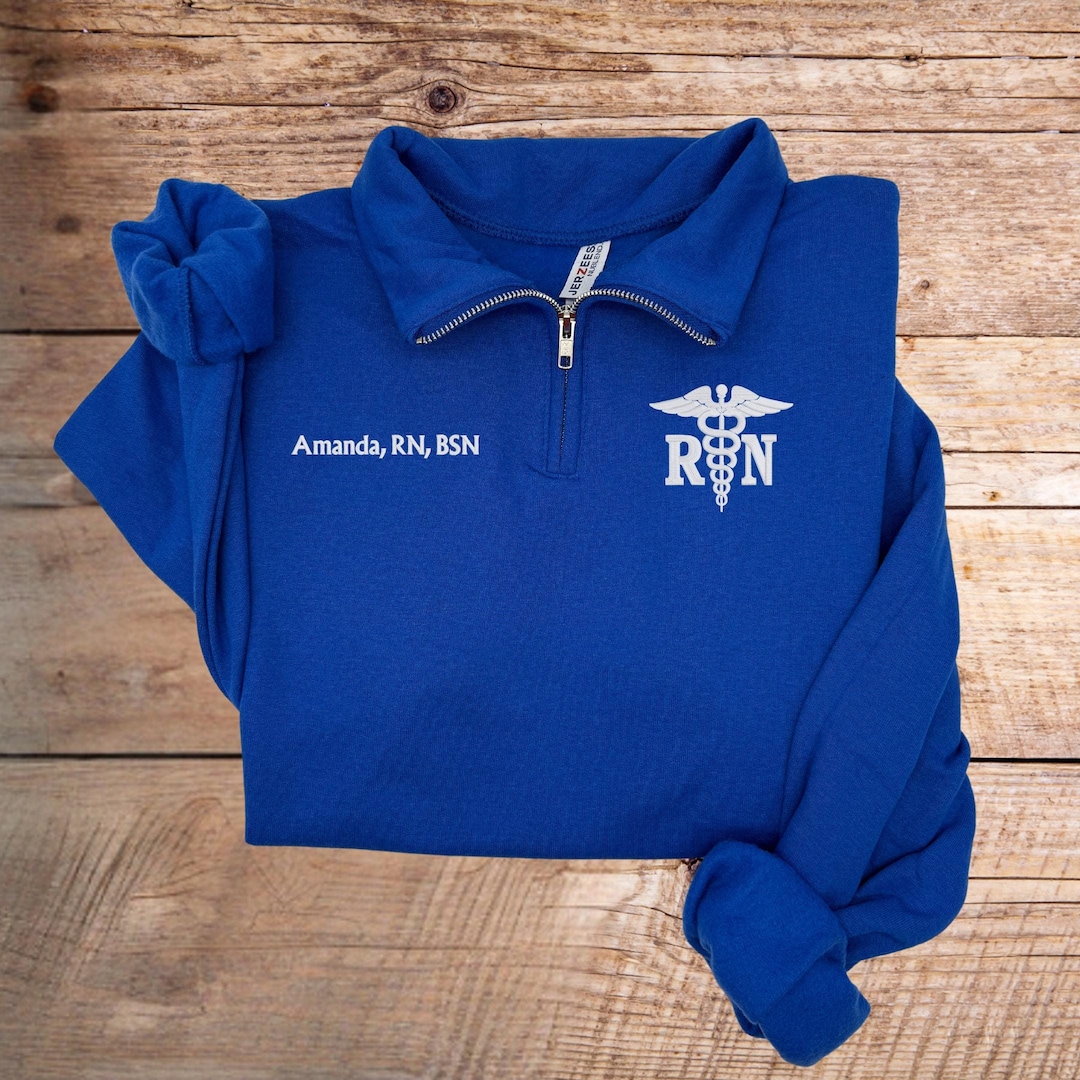 Custom 1/4 Zip Sweater for Nurse, Physician Assistant, Doctor ...