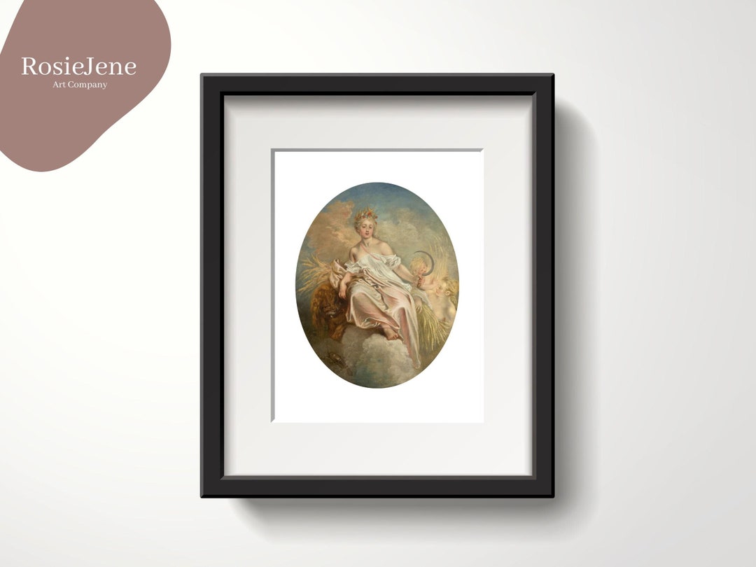 Watteau Ceres Summer Art Print: French Renaissance Oil Painting ...