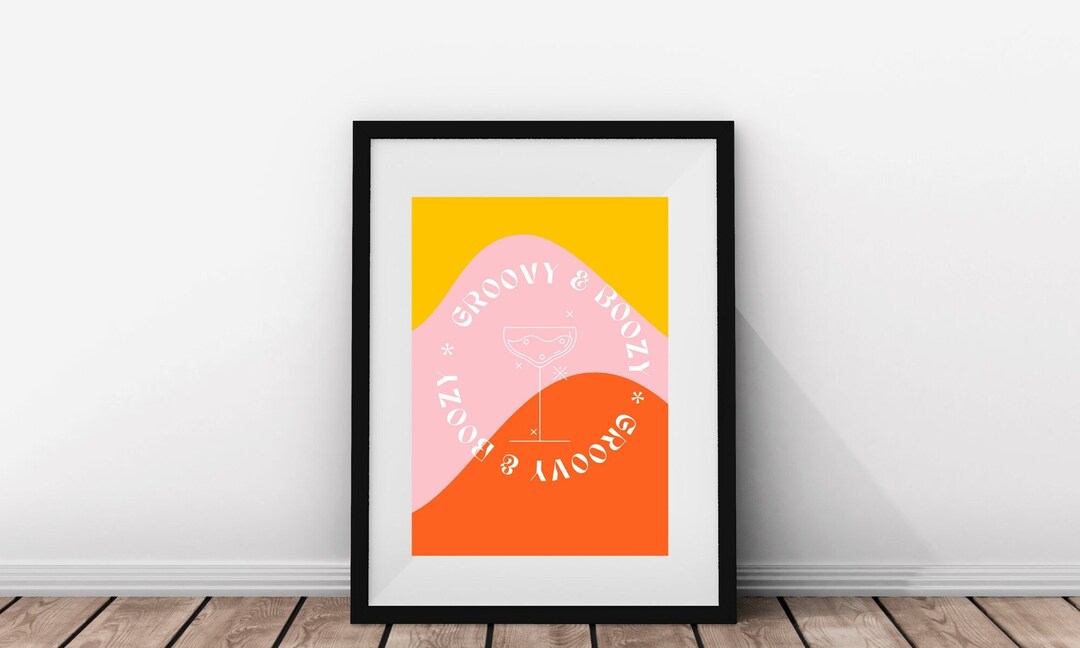 Groovy & Boozy Bachelorette Bar Sign | Hippie Bachelorette Party Decor ...