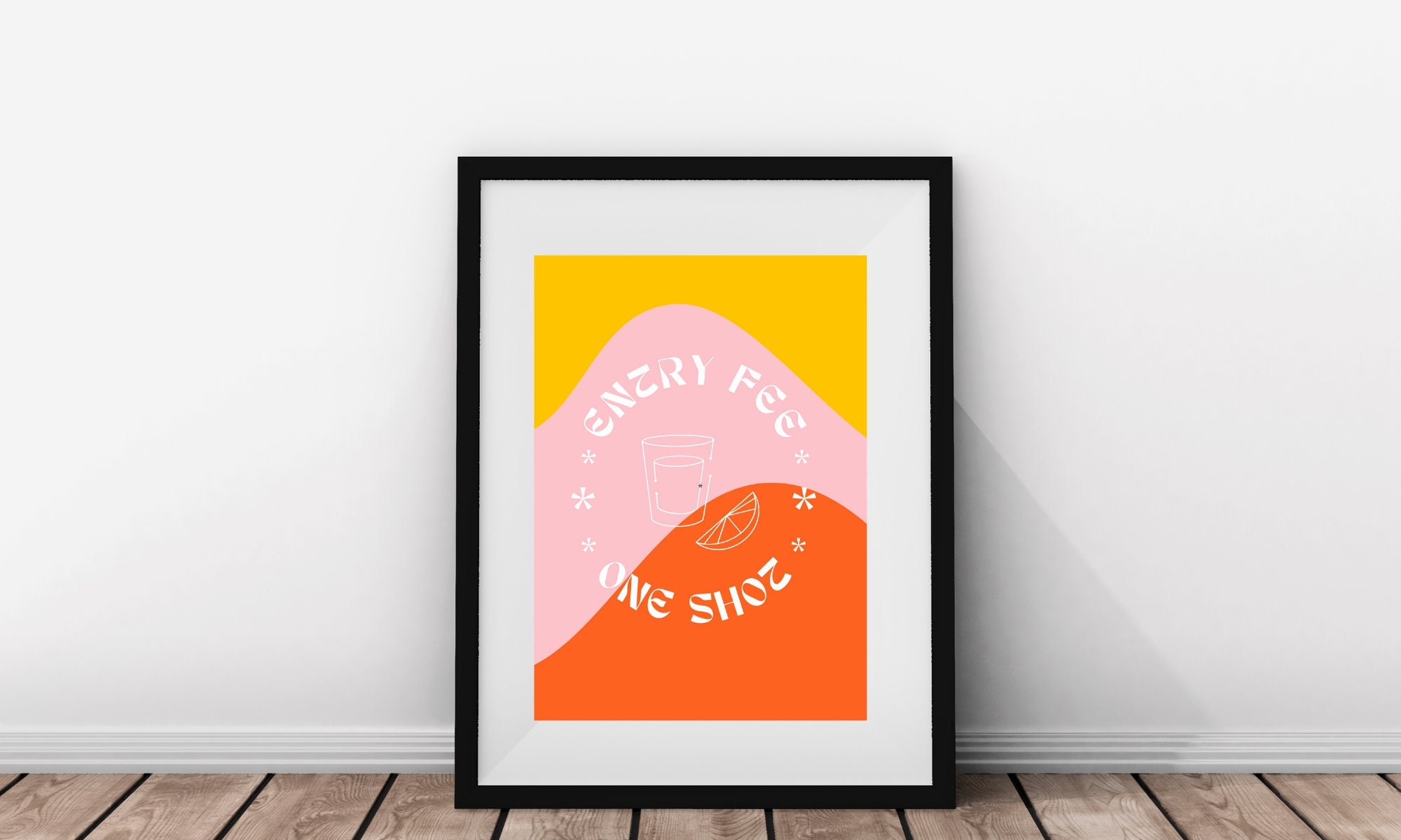 Entry Fee One Shot Sign | Groovy Bachelorette Party | Dazed & Engaged ...
