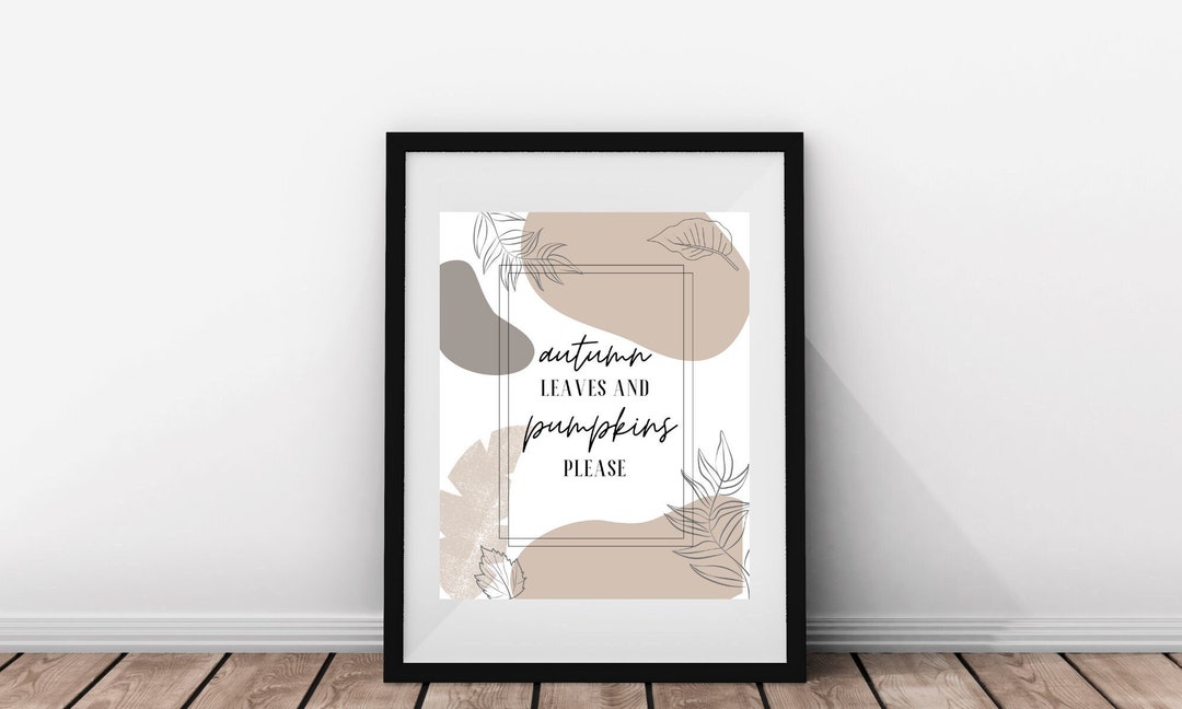 Fall Autumn Printable Sign Autumn Leaves & Pumpkins Please Thanksgiving ...