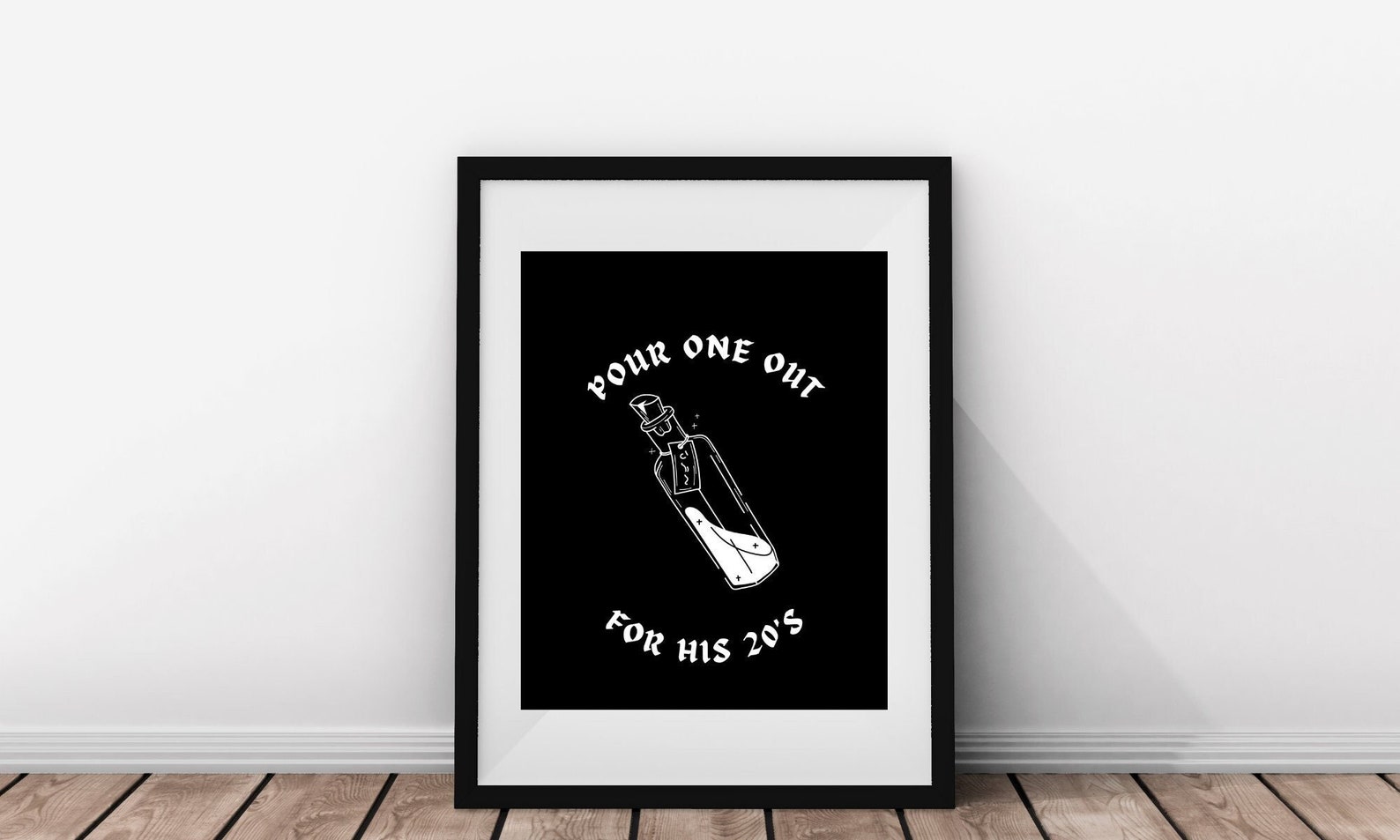 Pour One Out for His 20's Printable Bar Sign | 30th Birthday Party ...