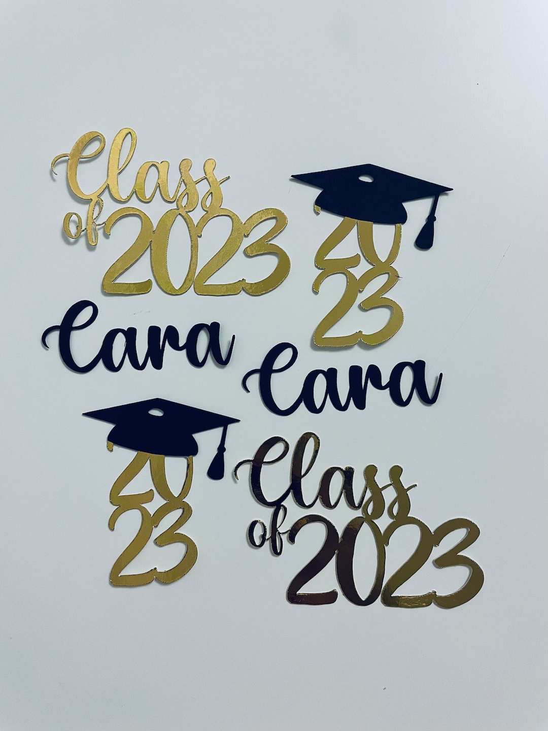 6 Graduation 2023 Cupcake Toppers in Black and Gold - Etsy Österreich