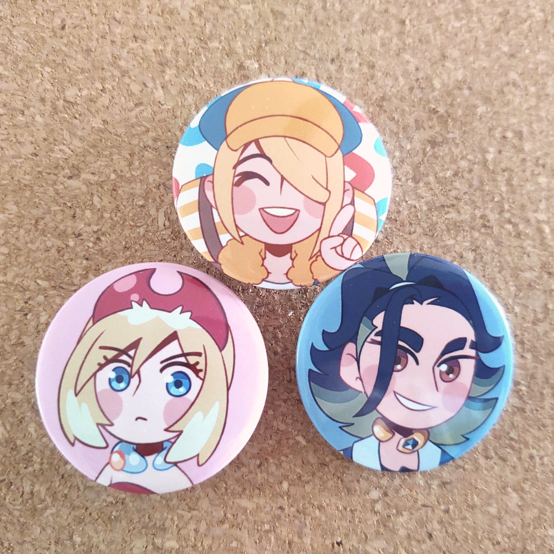 Pokemon Legends Arceus - Volo Irida Adaman Buttons - Etsy