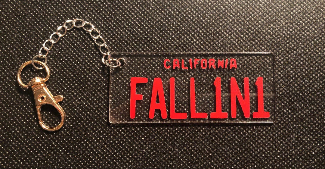 Lucifer License Plate FALL1N1 Keychain // Vinyl Decal Acrylic Pendant ...