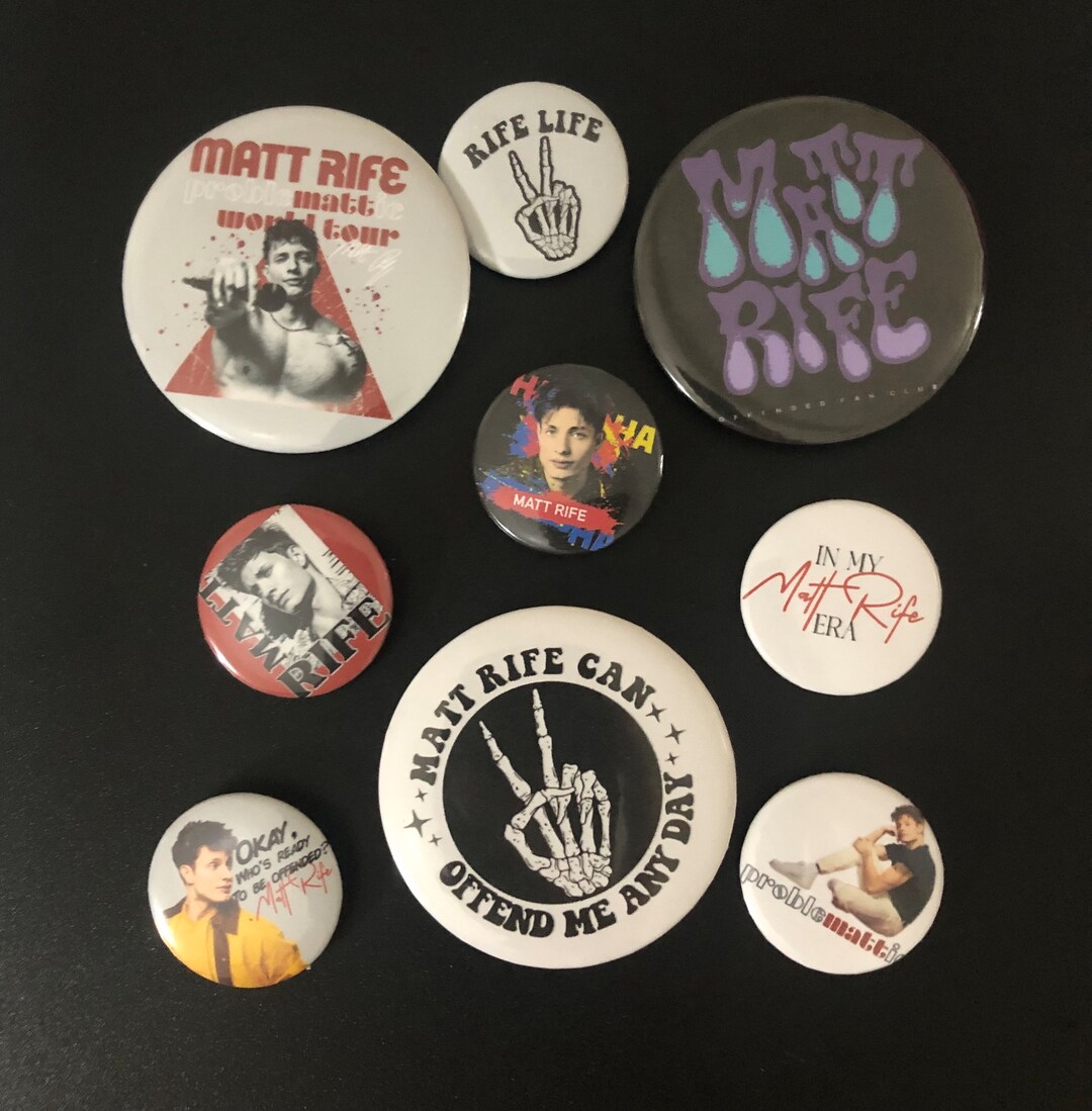 Matt Rife Buttons // Comedian Fan // Problemattic Fan Pinback Buttons ...