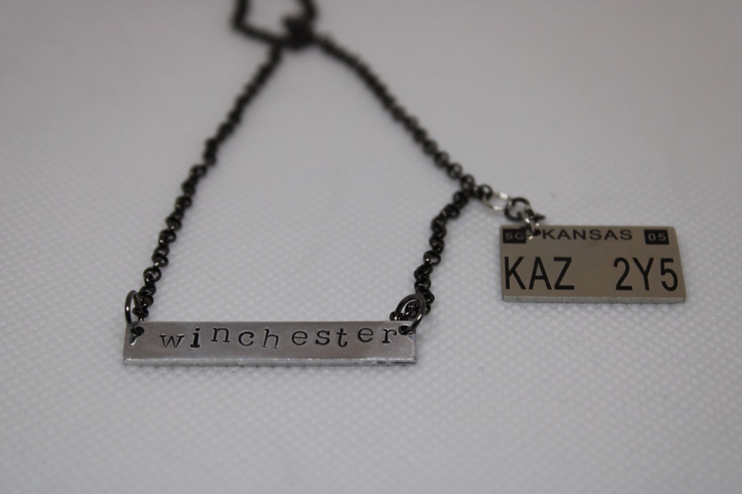 Supernatural Winchester License Plate Necklace - Etsy