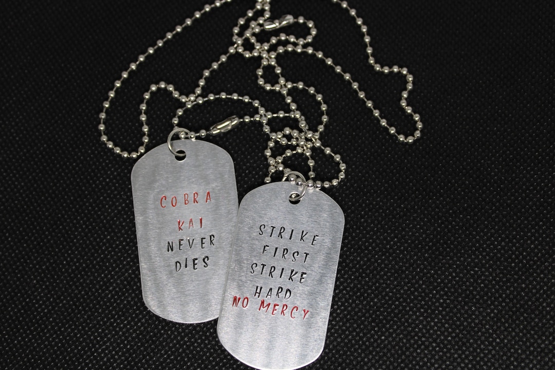 Cobra Kai Hand Stamped Aluminum Dog Tags - Etsy