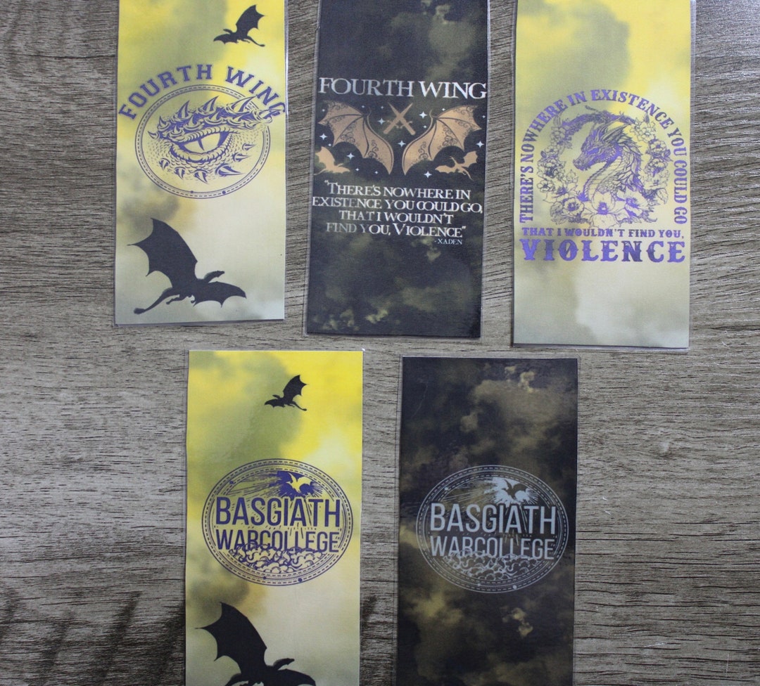 Fourth Wing Inspired Bookmarks Double Sided Book Quotes Dragons ...