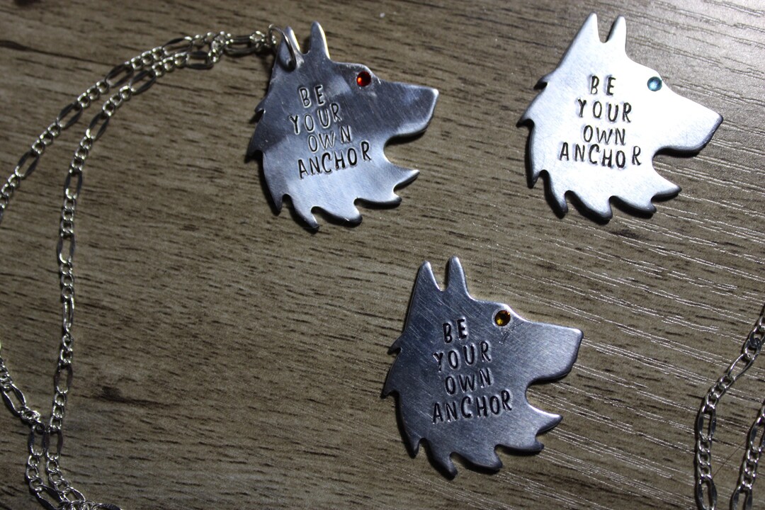 Teen Wolf Anchor Necklace // Handstamped // Wolf Pendant // TV Show ...