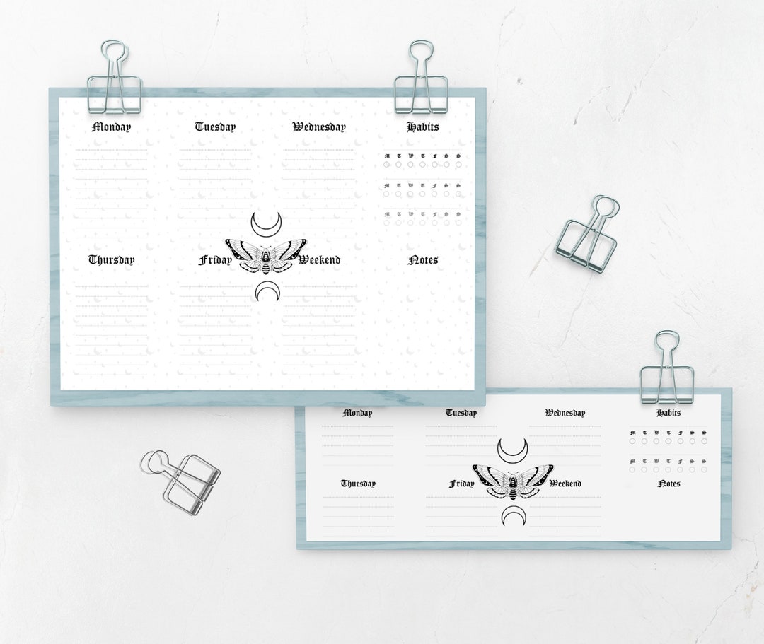 Printable A4 Weekly Planner Bundle Pdf - Etsy