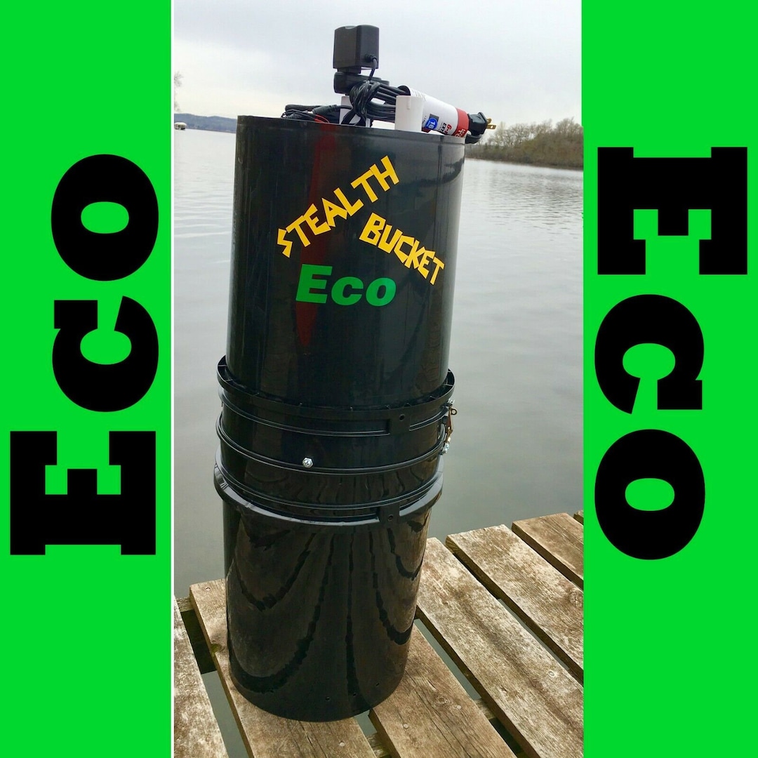 BLACK ECO Stealth Grow Bucket Space Bucket W/led Grow Light ...