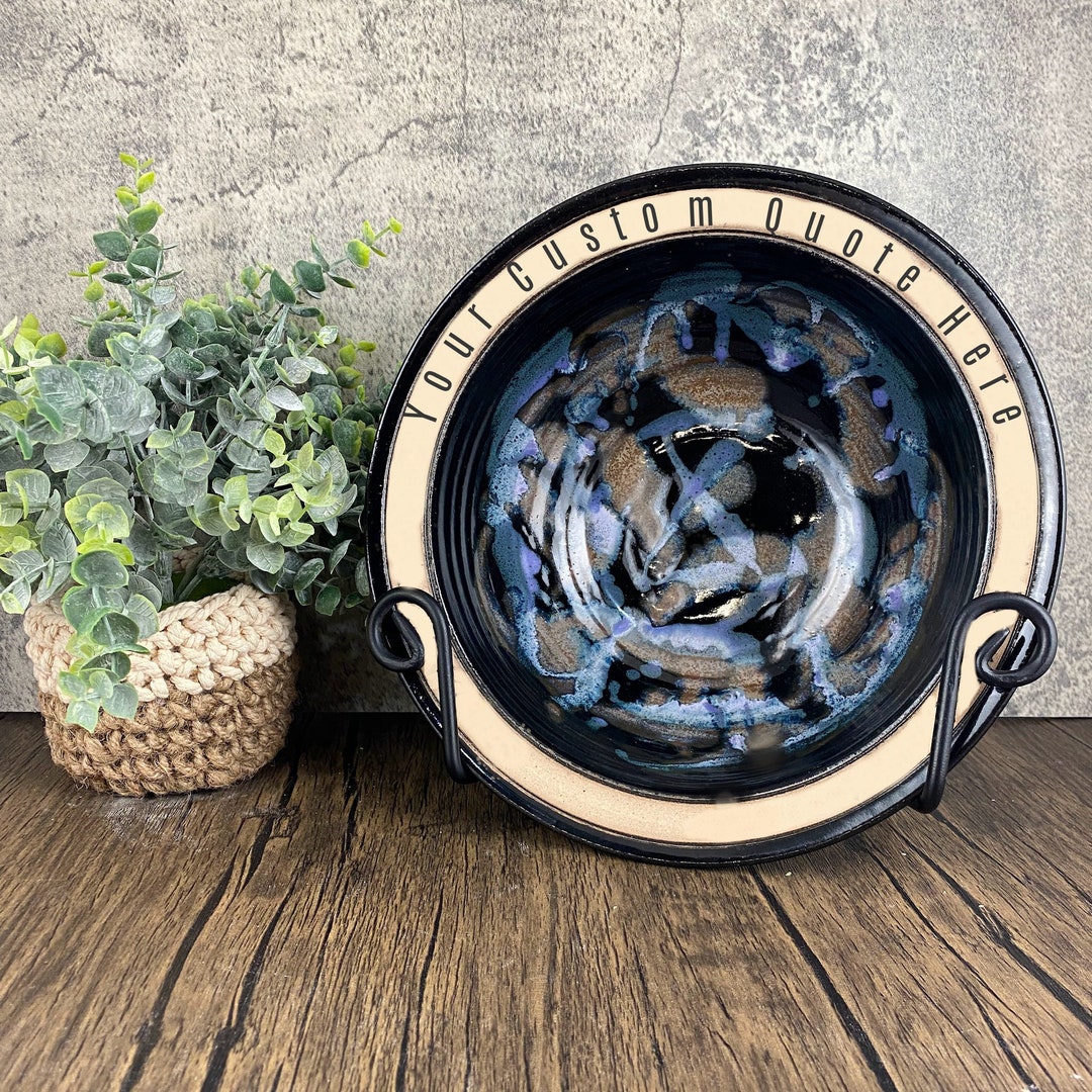 Custom Inscribed Gift Handmade Pottery Bowls Your Own Quote Any ...