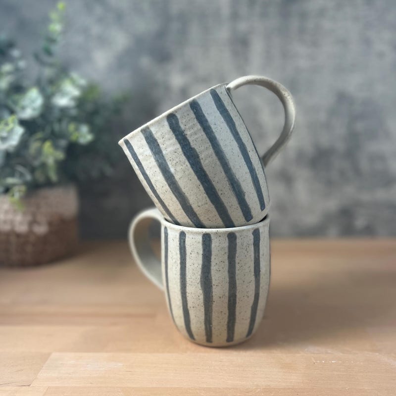 Striped Mugs - Etsy