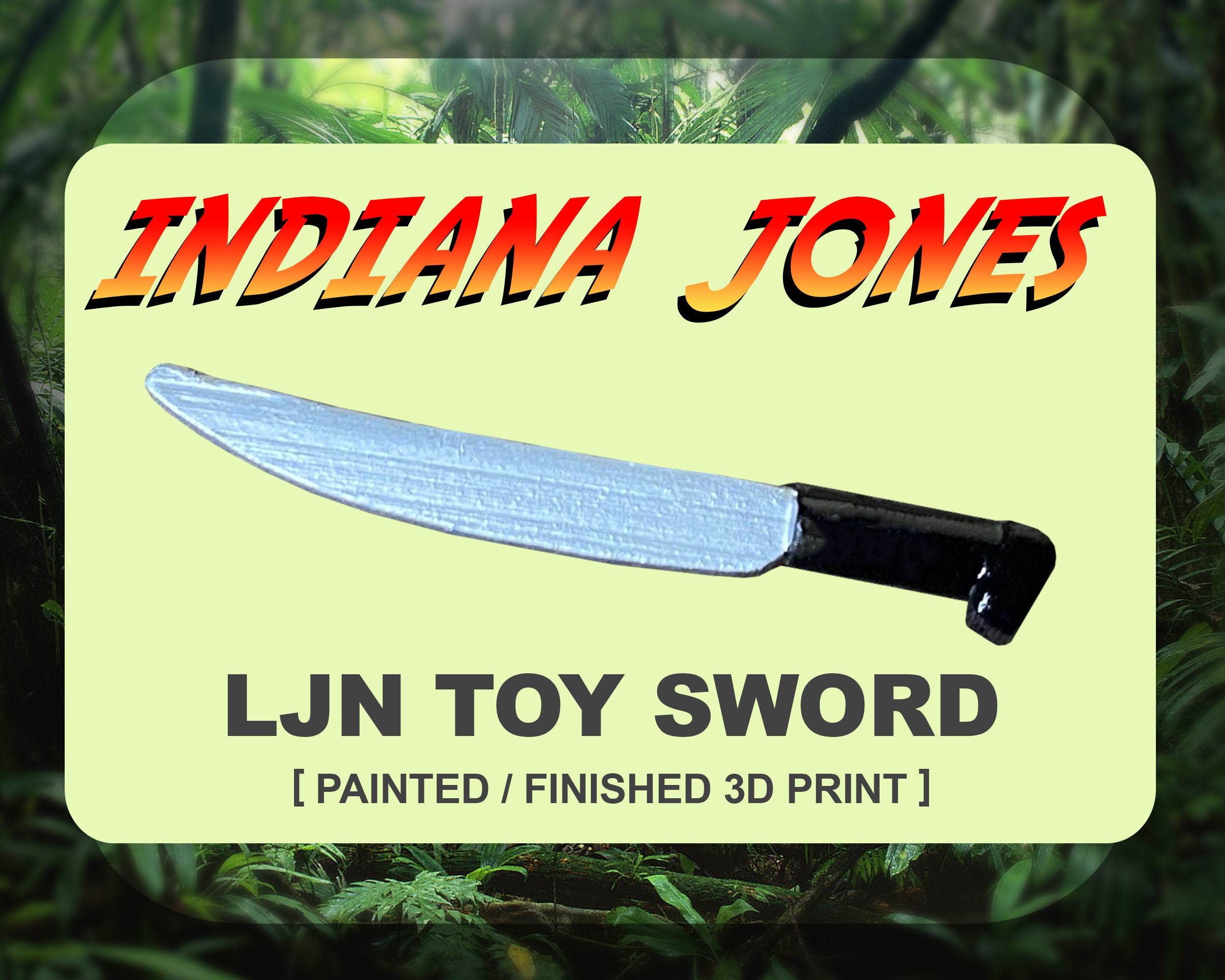 Indiana Jones - LJN Toy Custom Replacement Sword - Temple of Doom ...