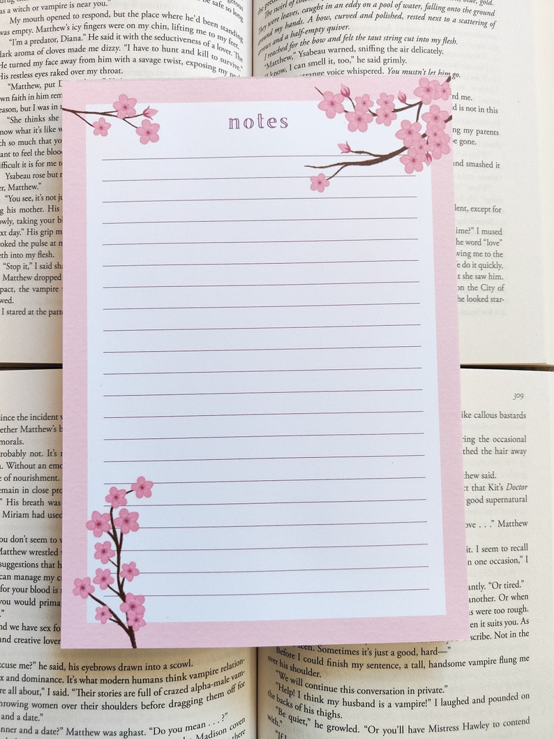 SPRING COLLECTION: Cherry Blossom Notepad - Etsy