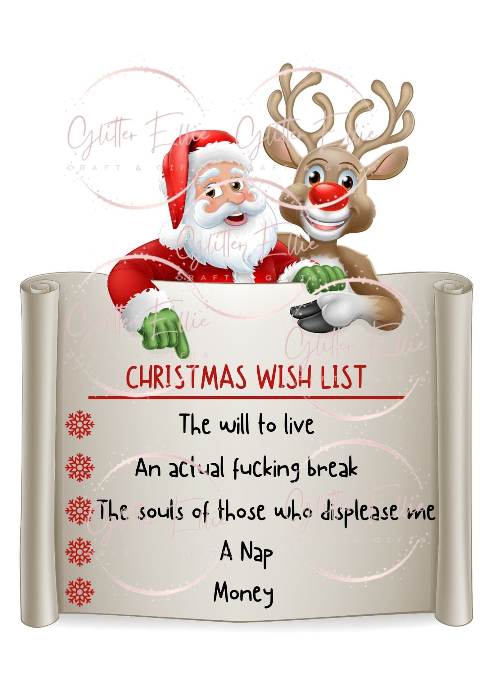 Santa Png Santa List Png Santa List Clipart Christmas List - Etsy