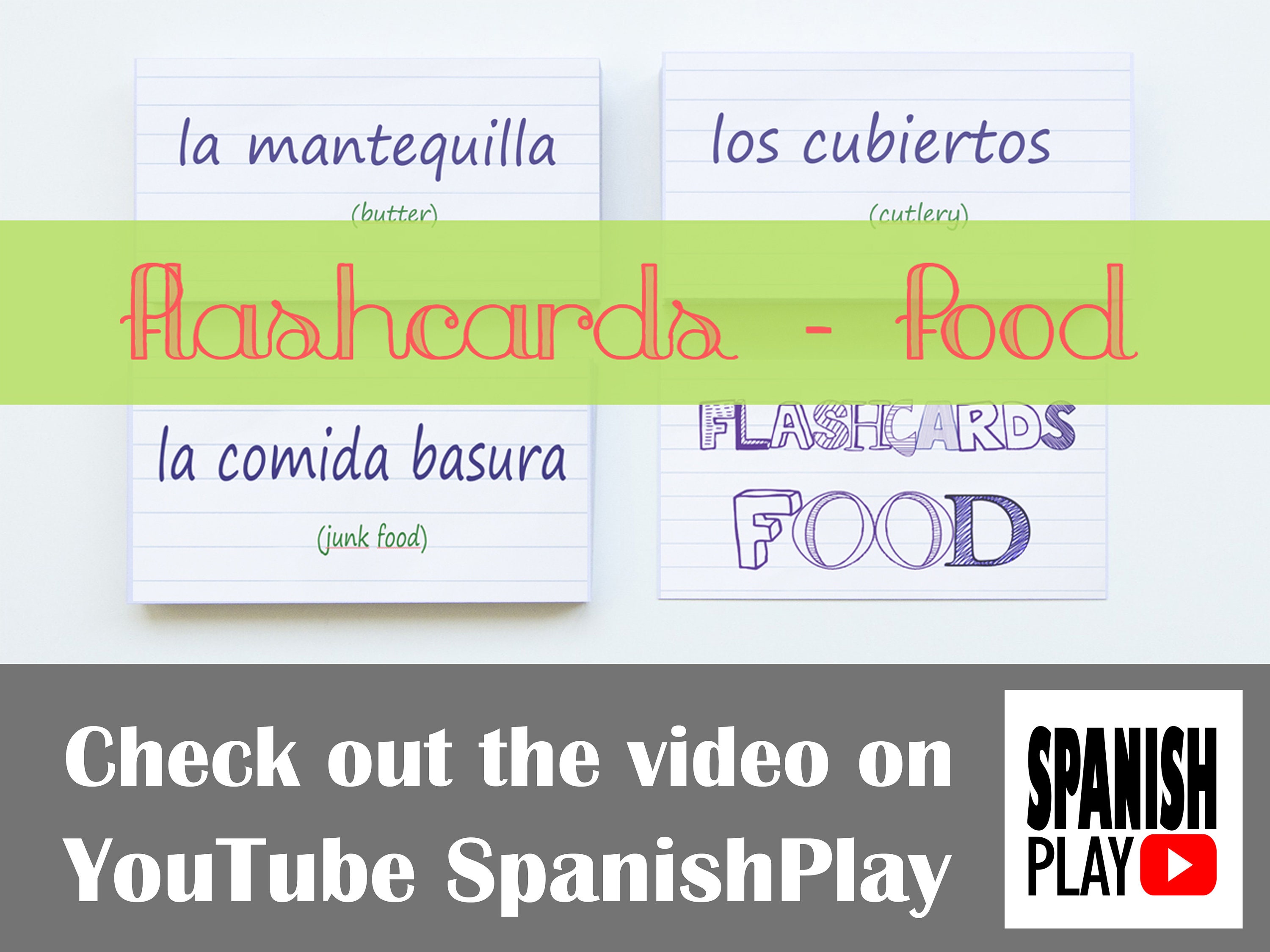 Food Spanish Revision Flashcards Printable Flashcards - Etsy España