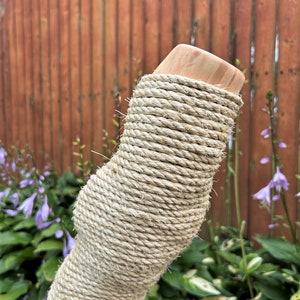 Hardwood Sisal Custom Cat Scratching Post - Warm Catpuccino Tan Base ...