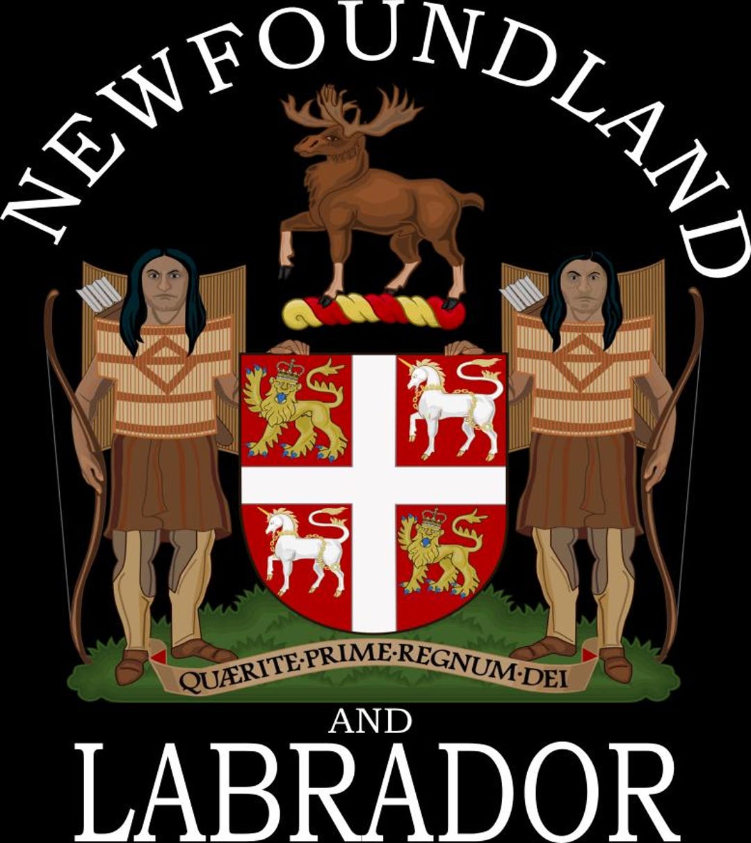 Newfoundland and Labrador Coat of Arms Png - Etsy