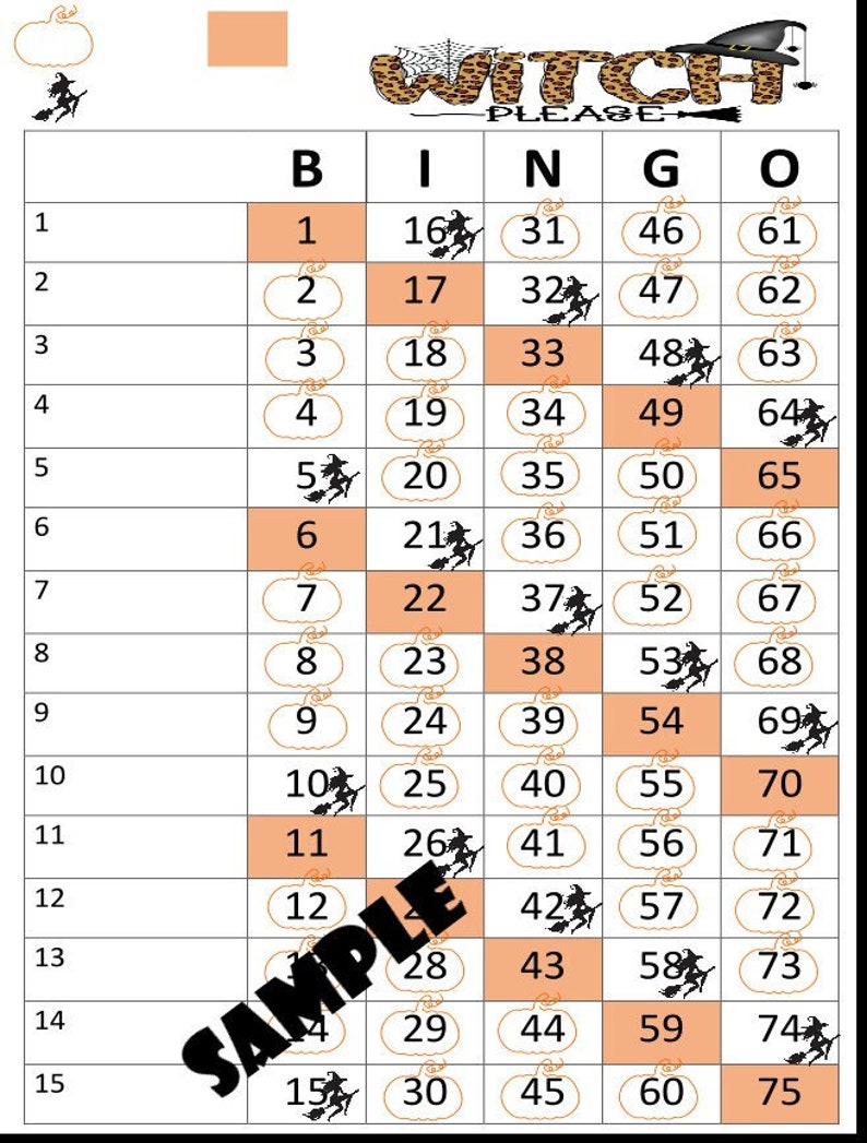 Printable Halloween Bingo Sheet, Bingo PDF, Printable Bingo, Halloween ...