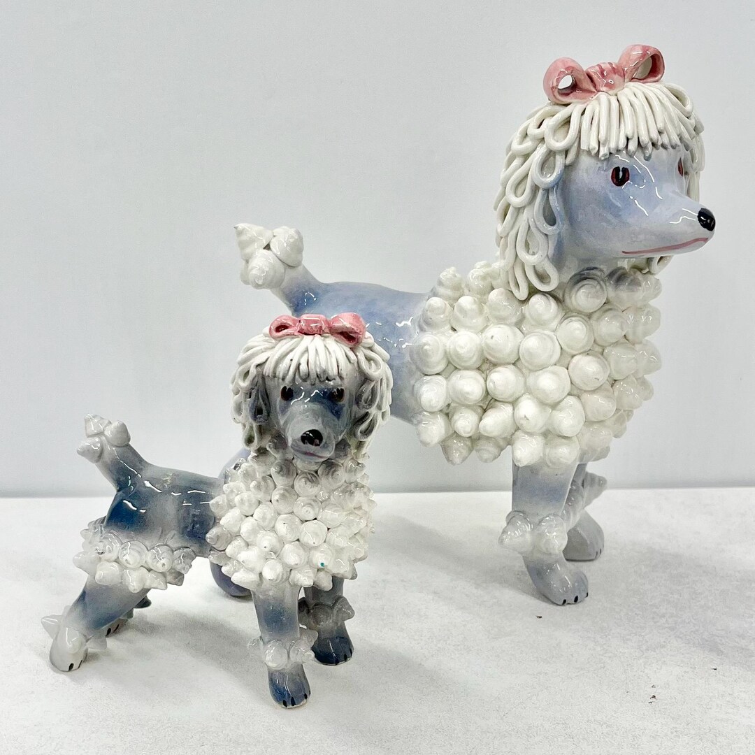 Pair of Vintage Doris Dawson Spikey Spaghetti Poodle Dog Figurines Rare ...