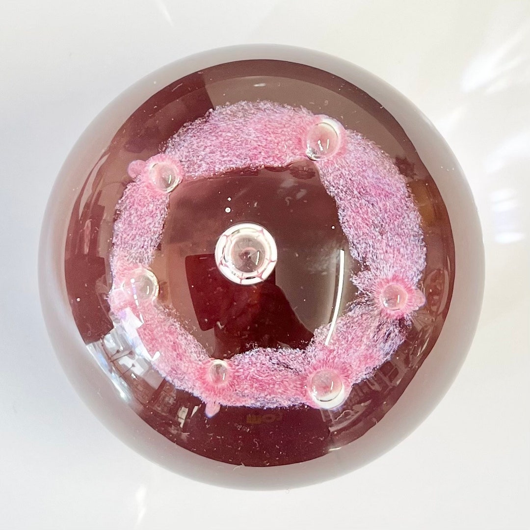 Vintage Caithness Scotland May Dance Glass Paperweight Pink & Lilac ...