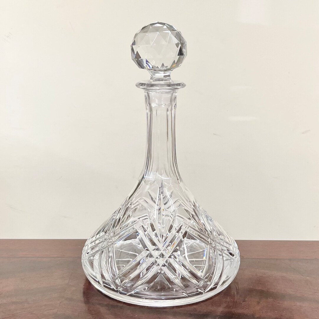 Stunning Vintage 1960’s - 1970’s Cut Crystal Glass Captains Ship ...