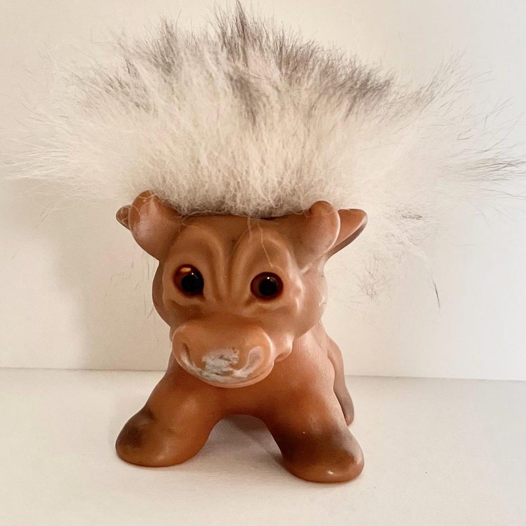 Vintage Cow 1964 Dam Troll Dam Things Est Troll Doll 3” With Salt ...