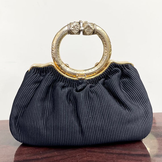 Rare Antique Black Gilt Sterling Silver Opera Evening… - Gem