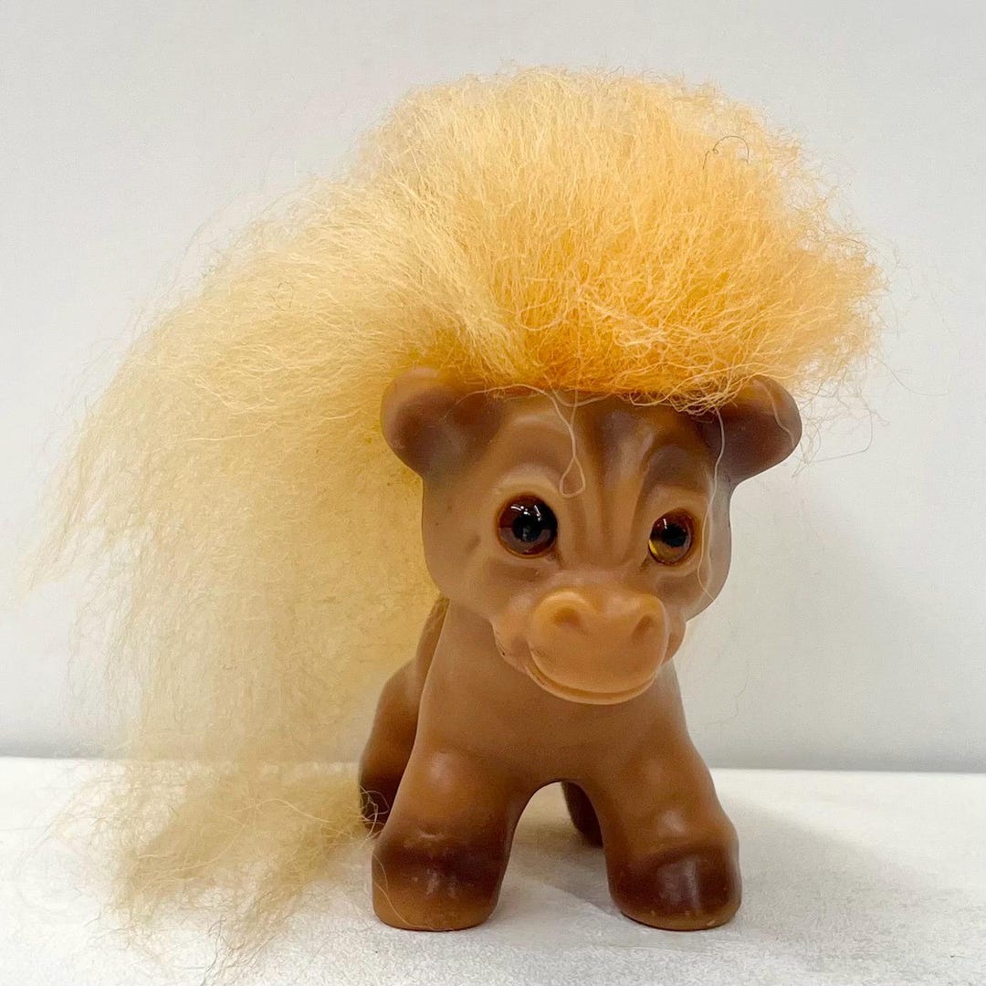Vintage Horse Pony 1960’s Dam Troll Dam Things Est Troll Doll 3” With ...
