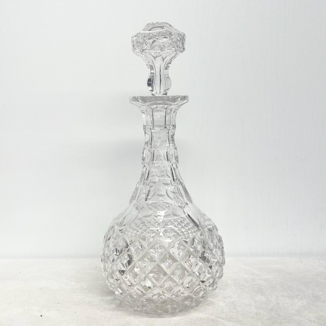 Crystal Decanter Vintage 1960’s - 1970’s Cut Crystal Glass Beautifully ...