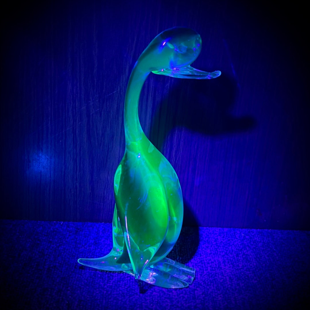 Rare 1960s 1970s Murano Italy Blue Glass Duck Swan Figurine With a ...