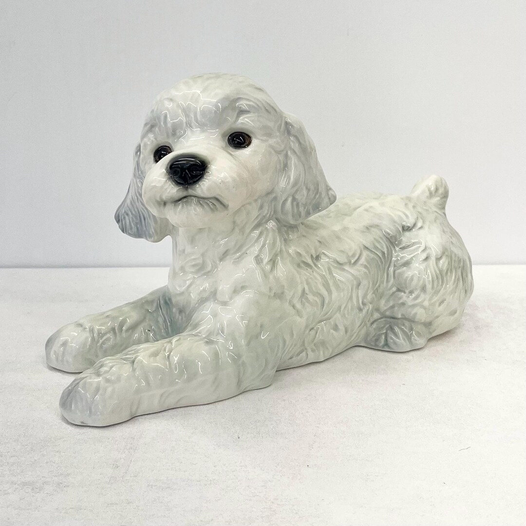 Vintage Goebel Laying Poodle / Bichon Frise / Cockapoo Puppy Dog West ...