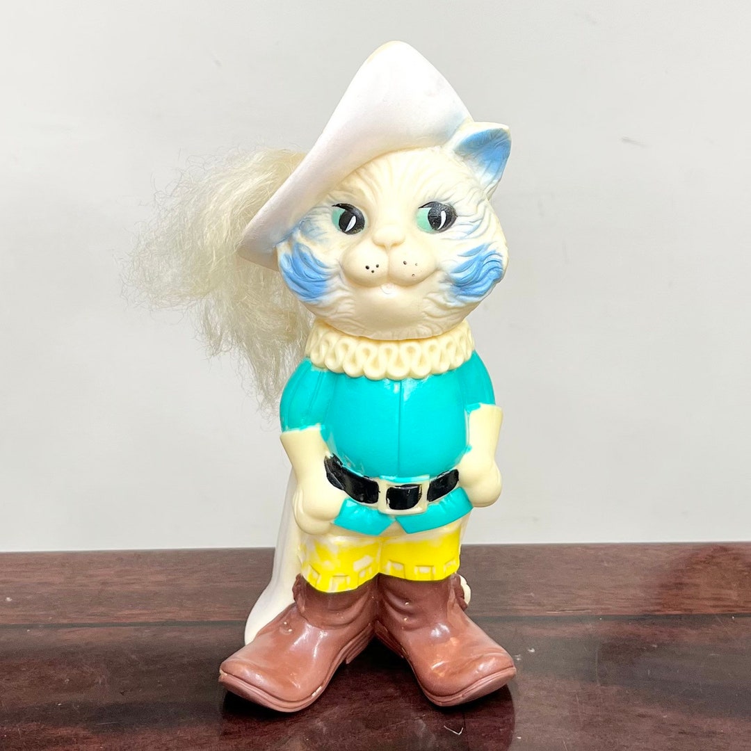 Vintage 1960s 1970s Uzbek USSR Rubber Puss in Boots Cat Doll Figure ...