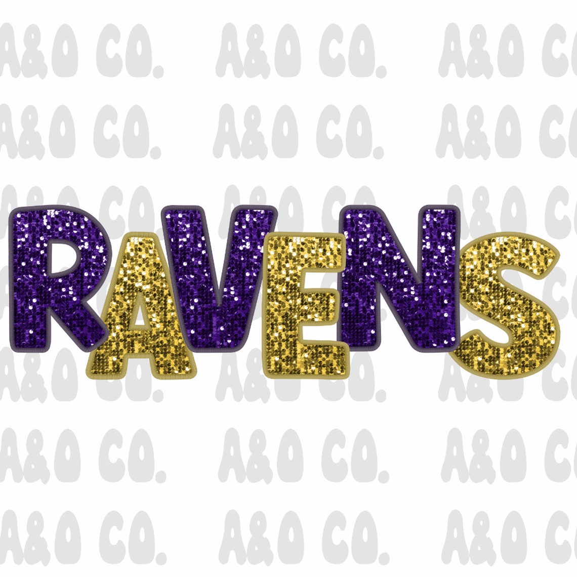 Ravens Faux Glitter PNG File | Faux Embroidery | Ravens DTF | Baltimore ...