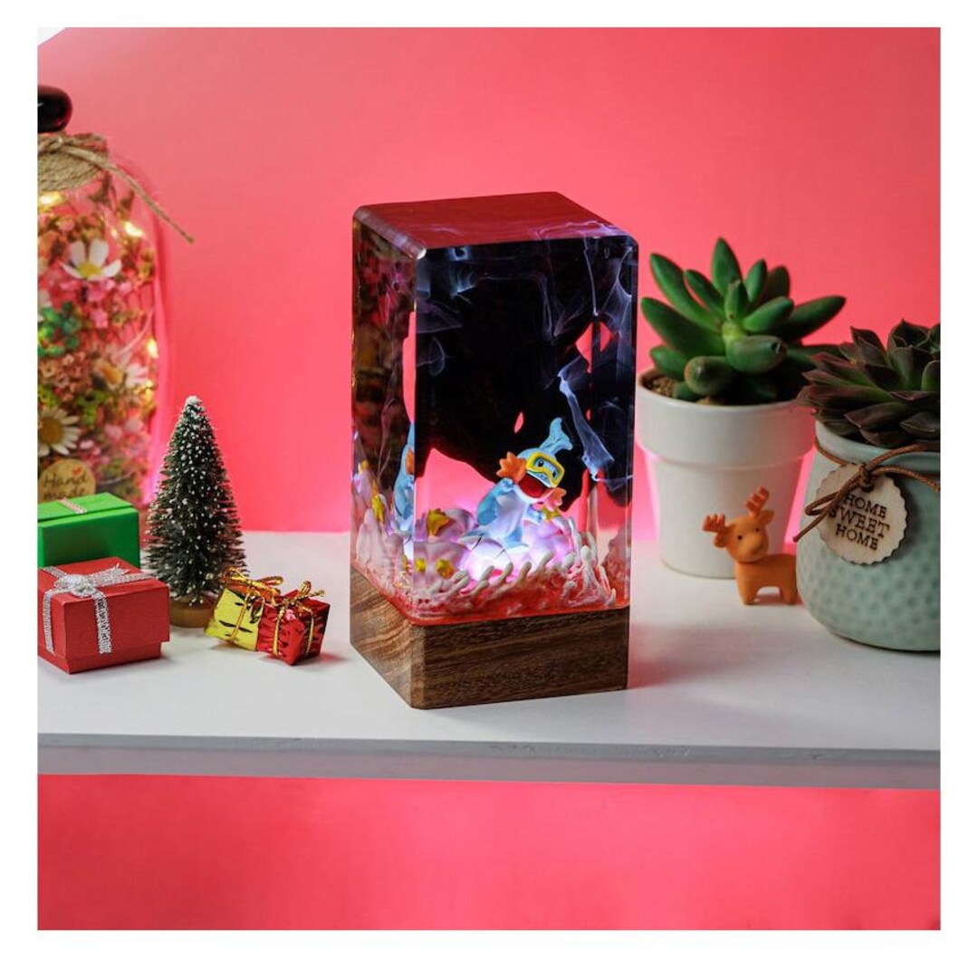 MUDKIP POKEMON Resin Cute Lamp, Custom Diorama Kit, Pokemon Gifts and ...