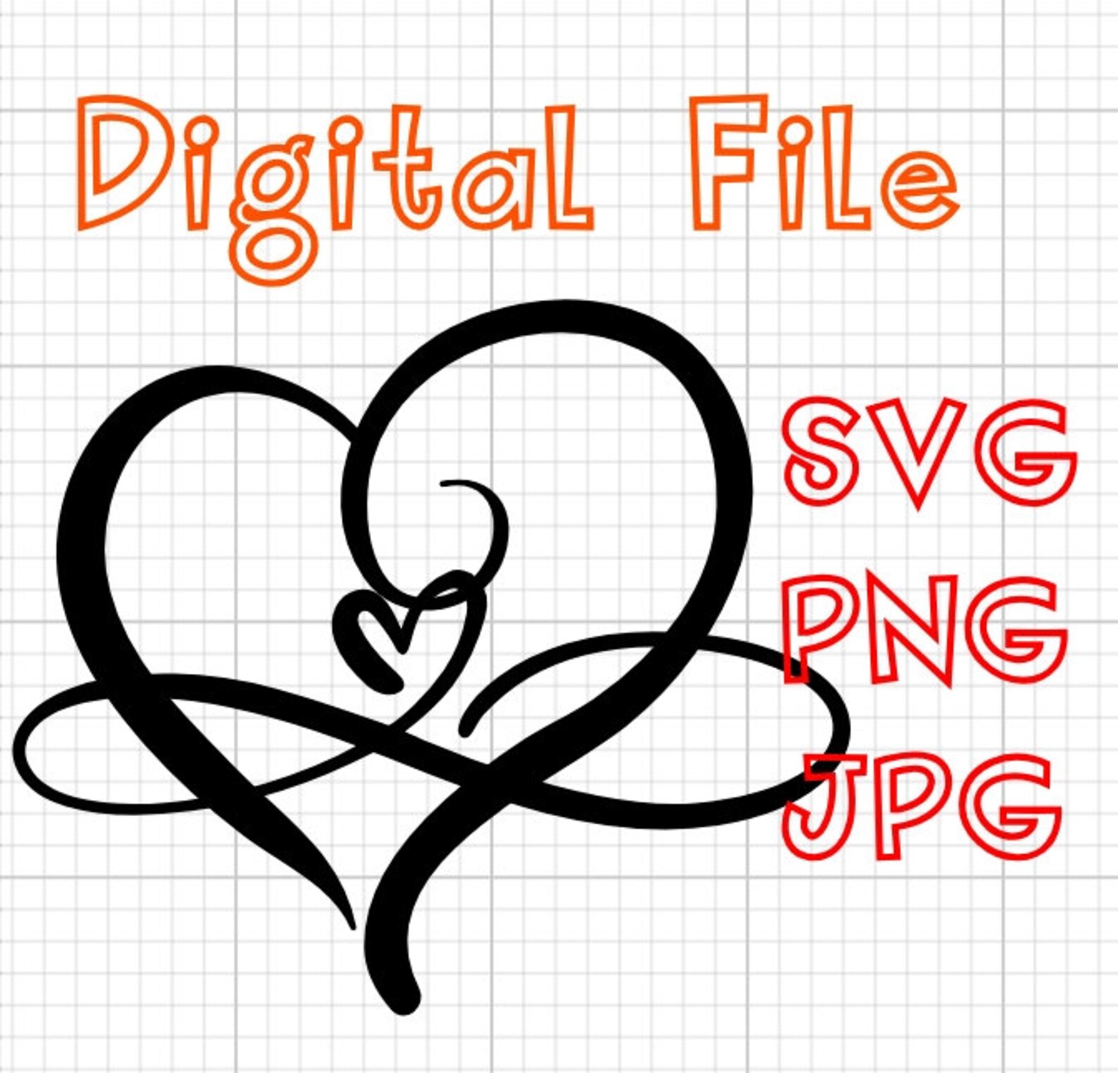 Infinity Heart Digital File SVG PNG JPEG - Etsy